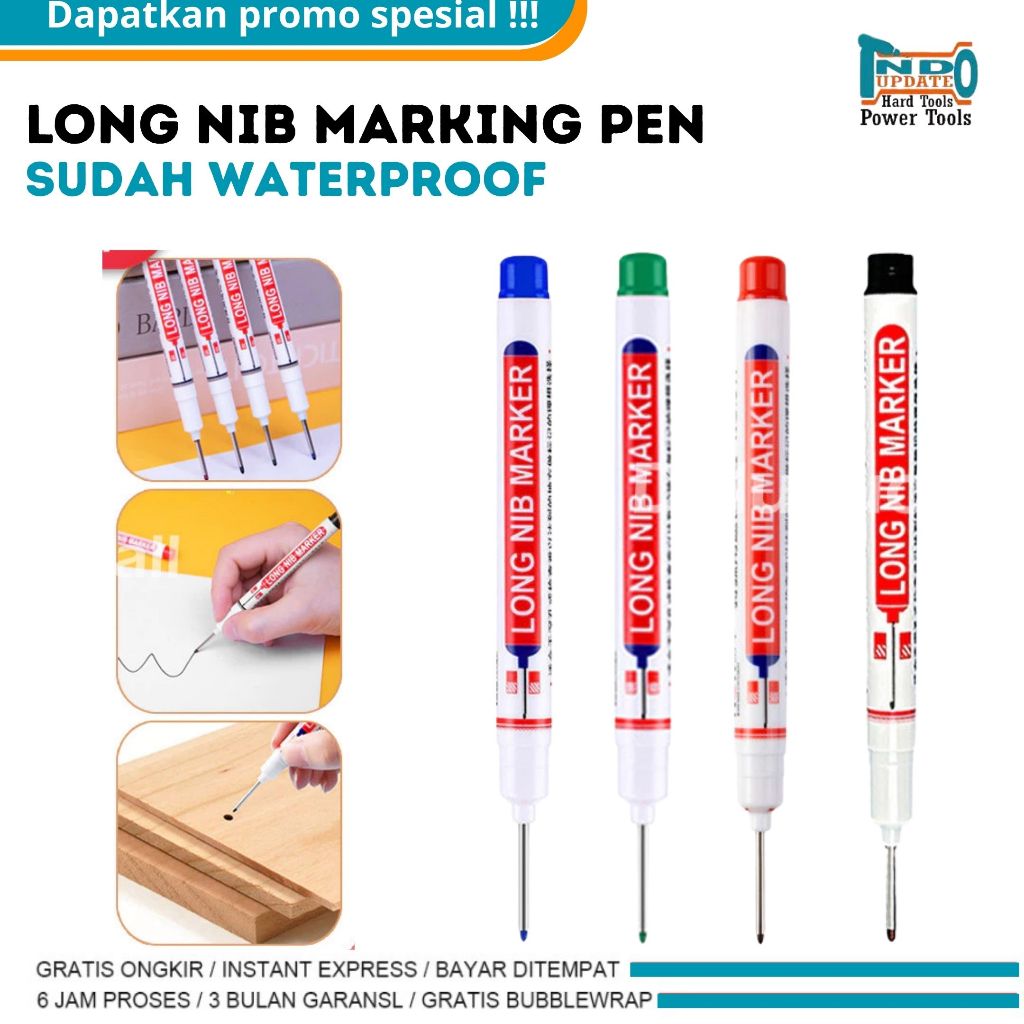 Jual Spidol Marker Serbaguna Penanda Besi Kayu Kepala Panjang Long Head ...