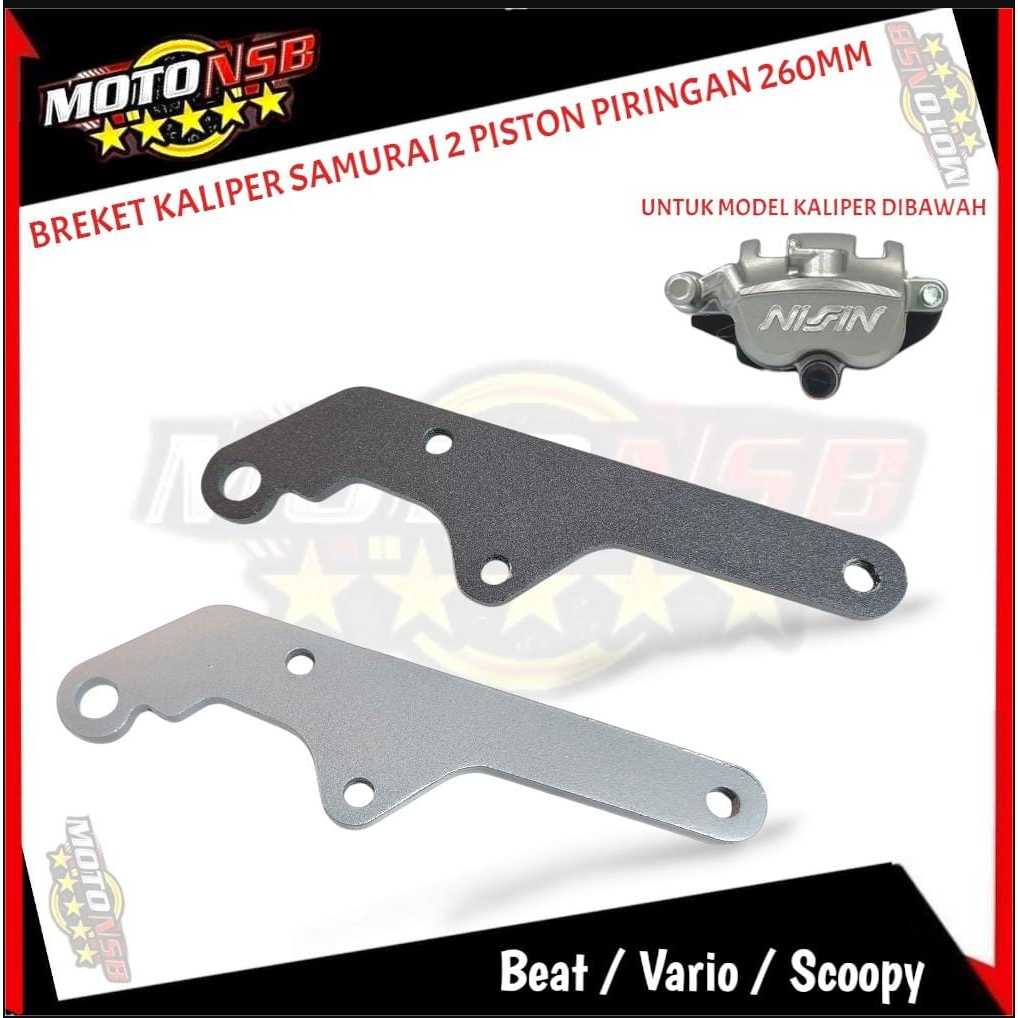 Jual breket kaliper samurai 2 piston ukuran 260 mm pnp honda beat vario scoopy spacy dll ...