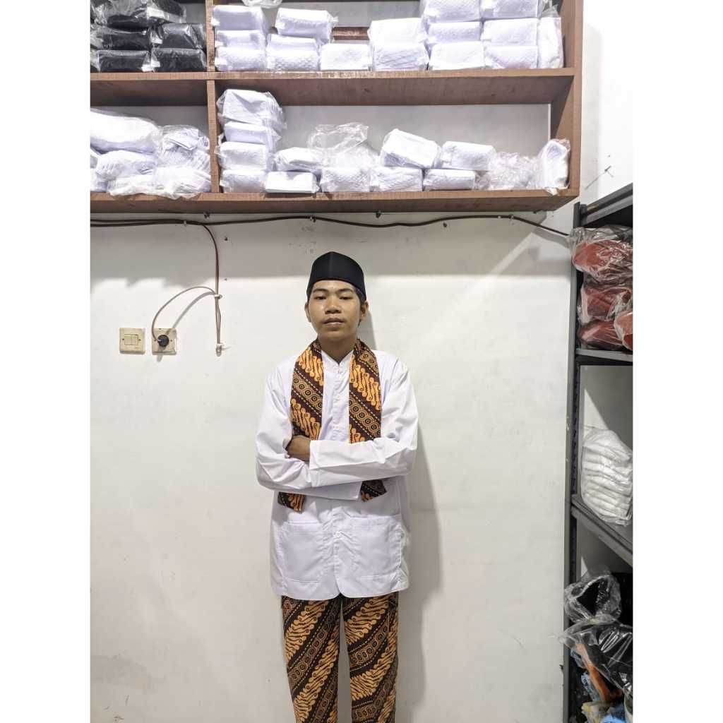 Jual kostum batik betawi dapat CELANA BAJU KOKO CUKIN PECI HITAM anak ...