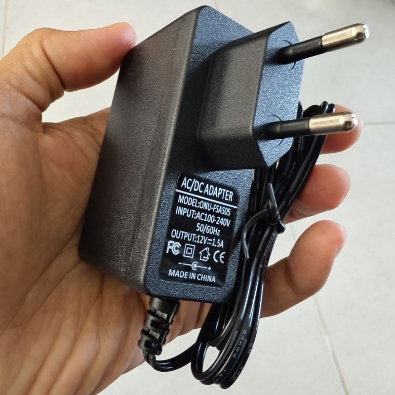 Jual Adaptor 12V1.5A Power Adapter EU untuk ONU ONT XPON GPON EPON ...