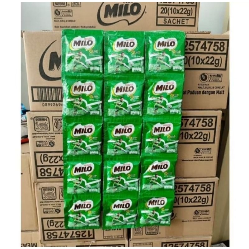 Jual MILO COKLAT RENCENG ACTIV GO 22GR ISI 11 SACHET | Shopee Indonesia
