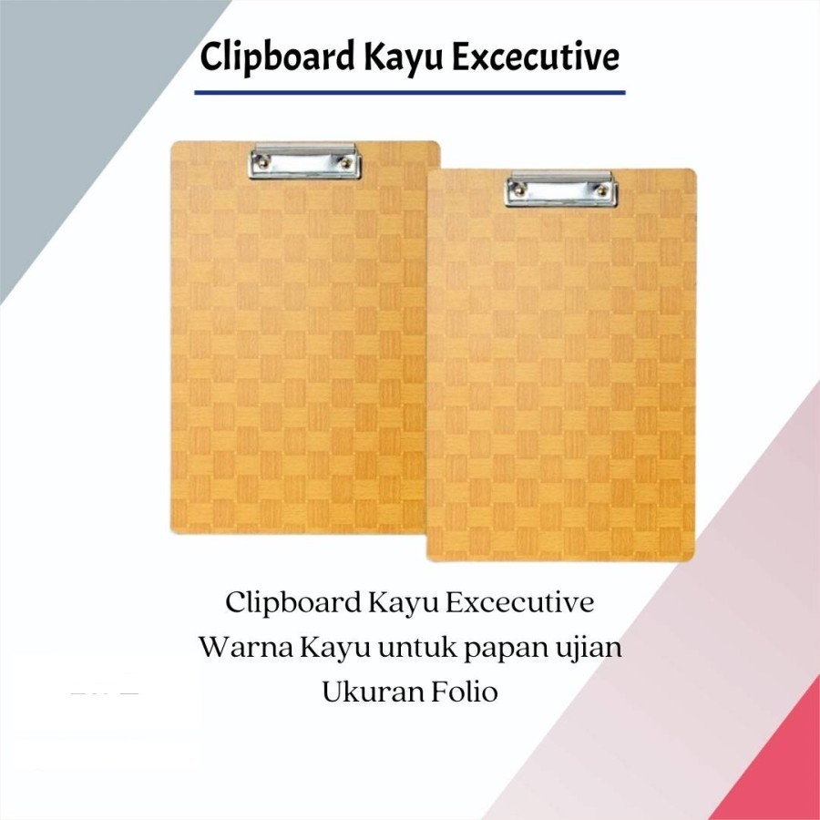 Jual Executive Clipboard Papan Jalan Folio F4 Motif Kayu Original (1 ...