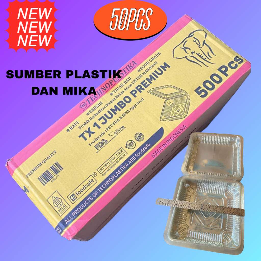 Jual ( 1 PACK 50PCS ) TecnoPlastika Mika Kue TX1 Jumbo ECO / PREMIUM ...