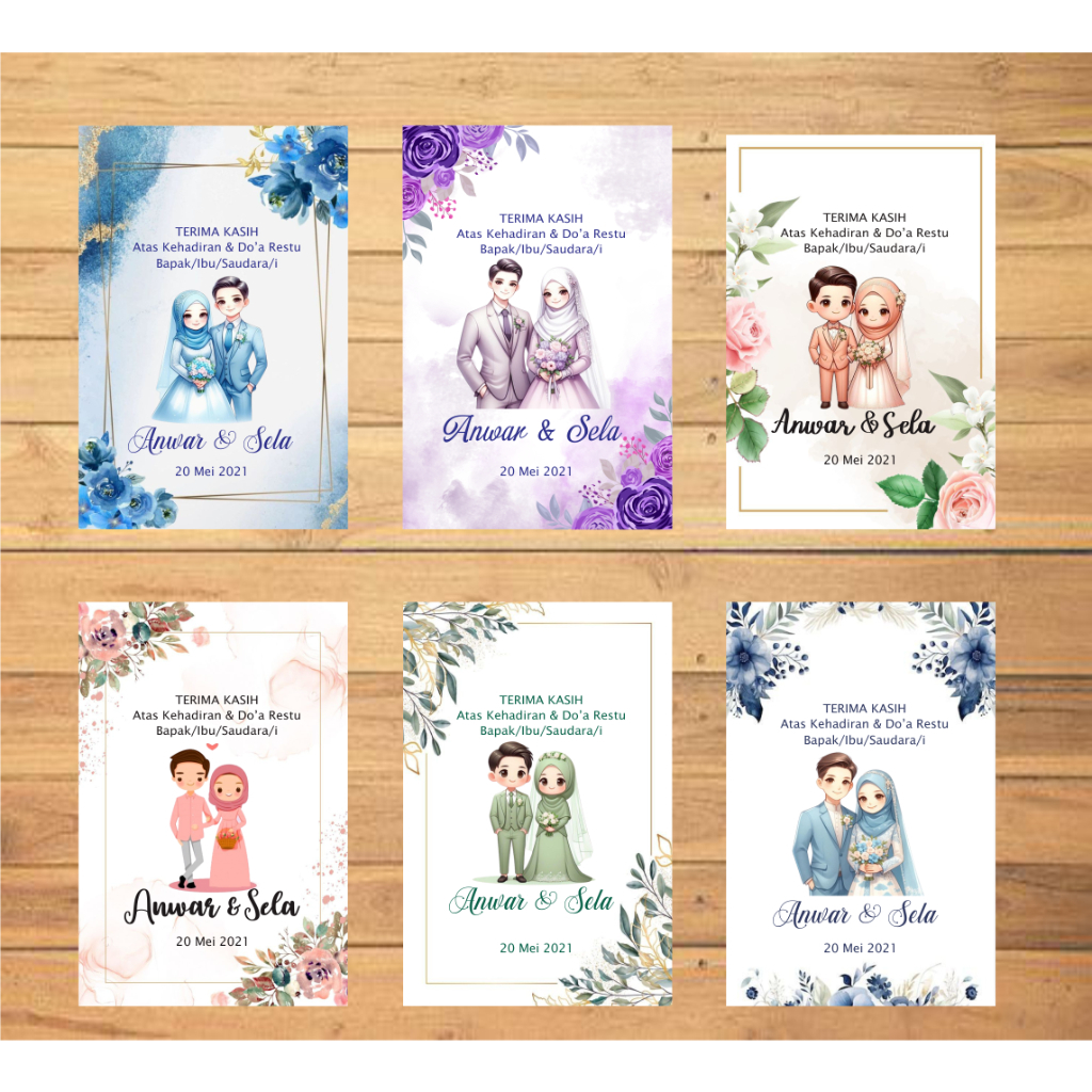 Jual Hang Tag Souvenir Pernikahan/Hang Tag Wedding/Hag Tag Pernikahan ...