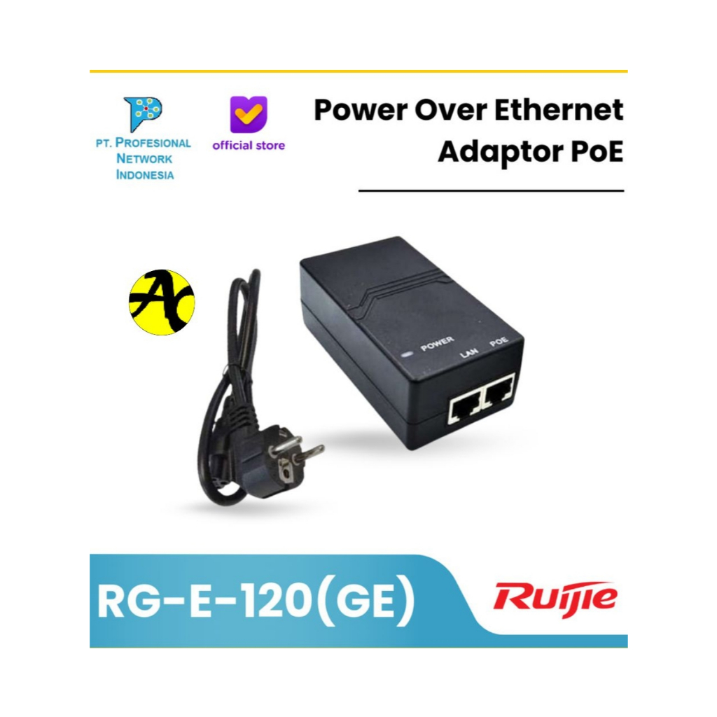Jual Ruijie RG-E-120(GE) – 1-Port Gigabit PoE Injector (802.3af) | Amora Computer | Shopee Indonesia