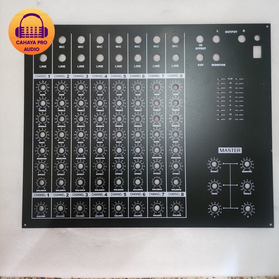 Jual Panel Atas Plat Panel Mixer Audio 8 Channel 8 Pot | Shopee Indonesia