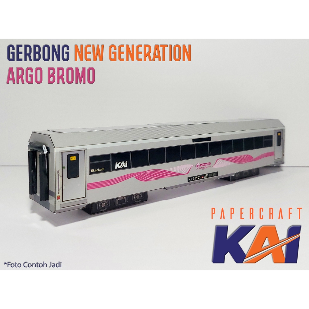 Jual 3D Papercraft Miniatur Kereta Api Indonesia KAI Gerbong New ...