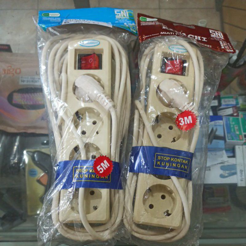 Jual CABLE EXTENSION KAWACHI STEELE 4 LUBANG STOP KONTAK PORTABLE ...