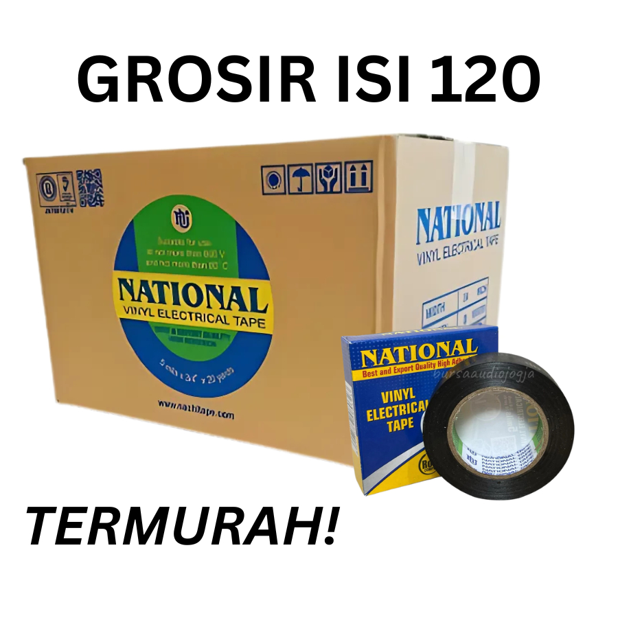 Jual [GROSIR 1 DUS ISI 120] NATIONAL ISOLASI ELECTRIC TAPE VINYL ...