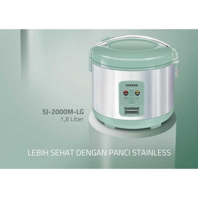 Jual MAGIC COM SANKEN SJ-2000M-LG RICE COOKER 1,8LITER STAINLESS STEEL ...