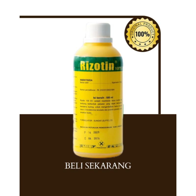 Jual Insektisida Rizotin 100 EC 500 ml Sipermetrin Obat Pembasmi Hama ...