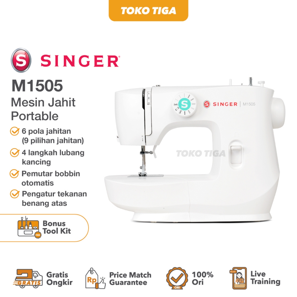 Jual Mesin Jahit SINGER M-1505 (Portable Multifungsi) | Shopee Indonesia