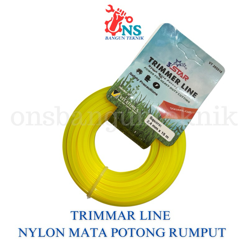 Jual TRIMMER LINE - NYLON MATA POTONG RUMPUT 15M | Shopee Indonesia