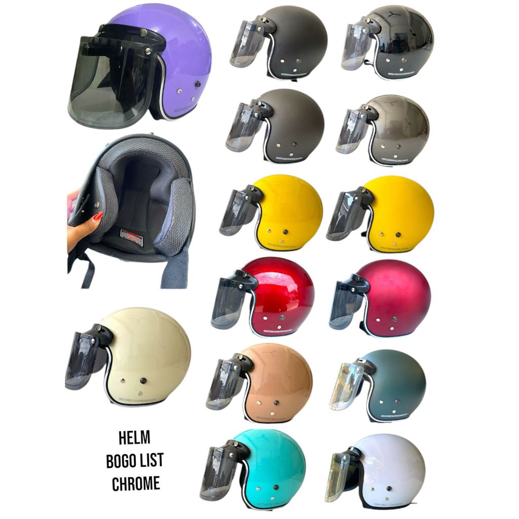 Jual HELM MODEL (FREE PACKING BUBBLEWRAP+BOX) | helm bogo helm bogo ...