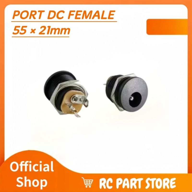 Jual Socket DC Power Jack DC Female Socket Panel Box Mount Soket DC Bulat | Shopee Indonesia