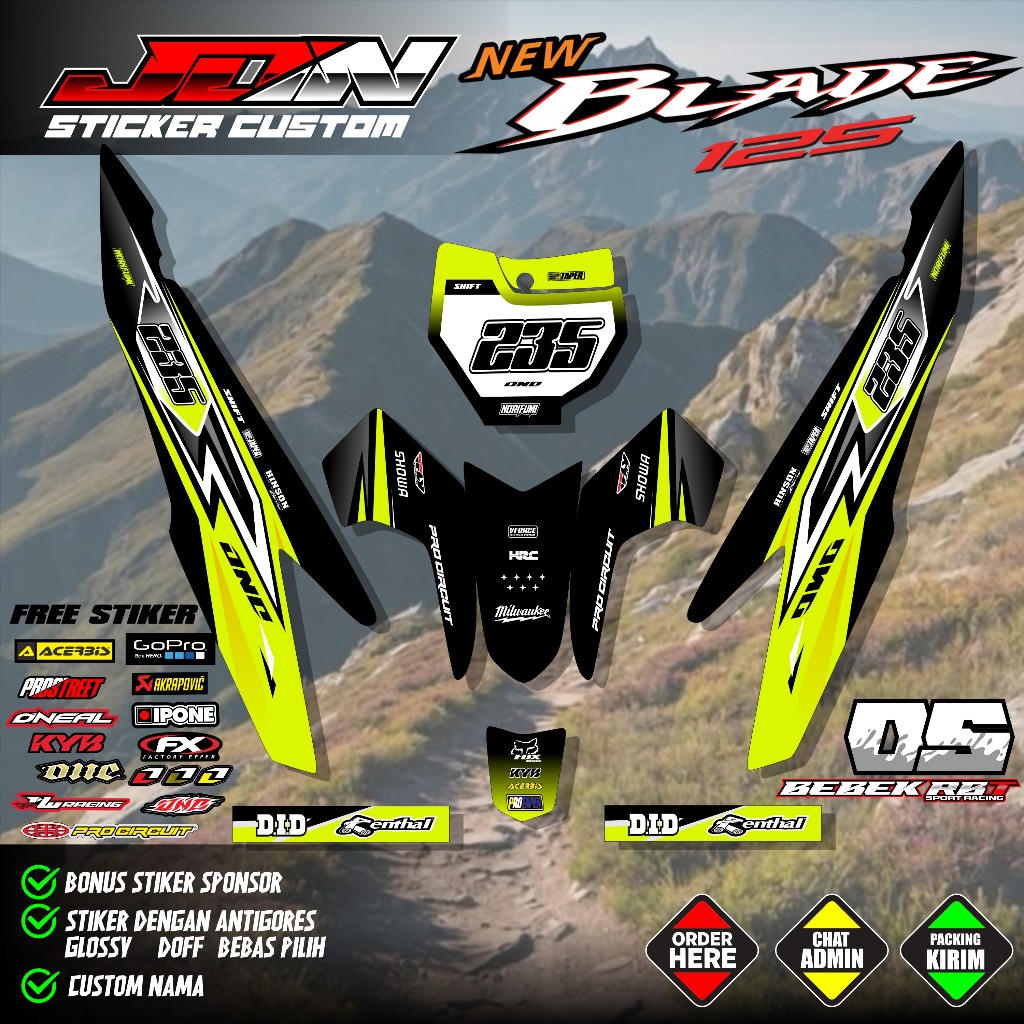 Jual STRIPING RBT BLADE NEW 125 MODIFIKASI SUPERMOTO HIGH RESOLUSI ...