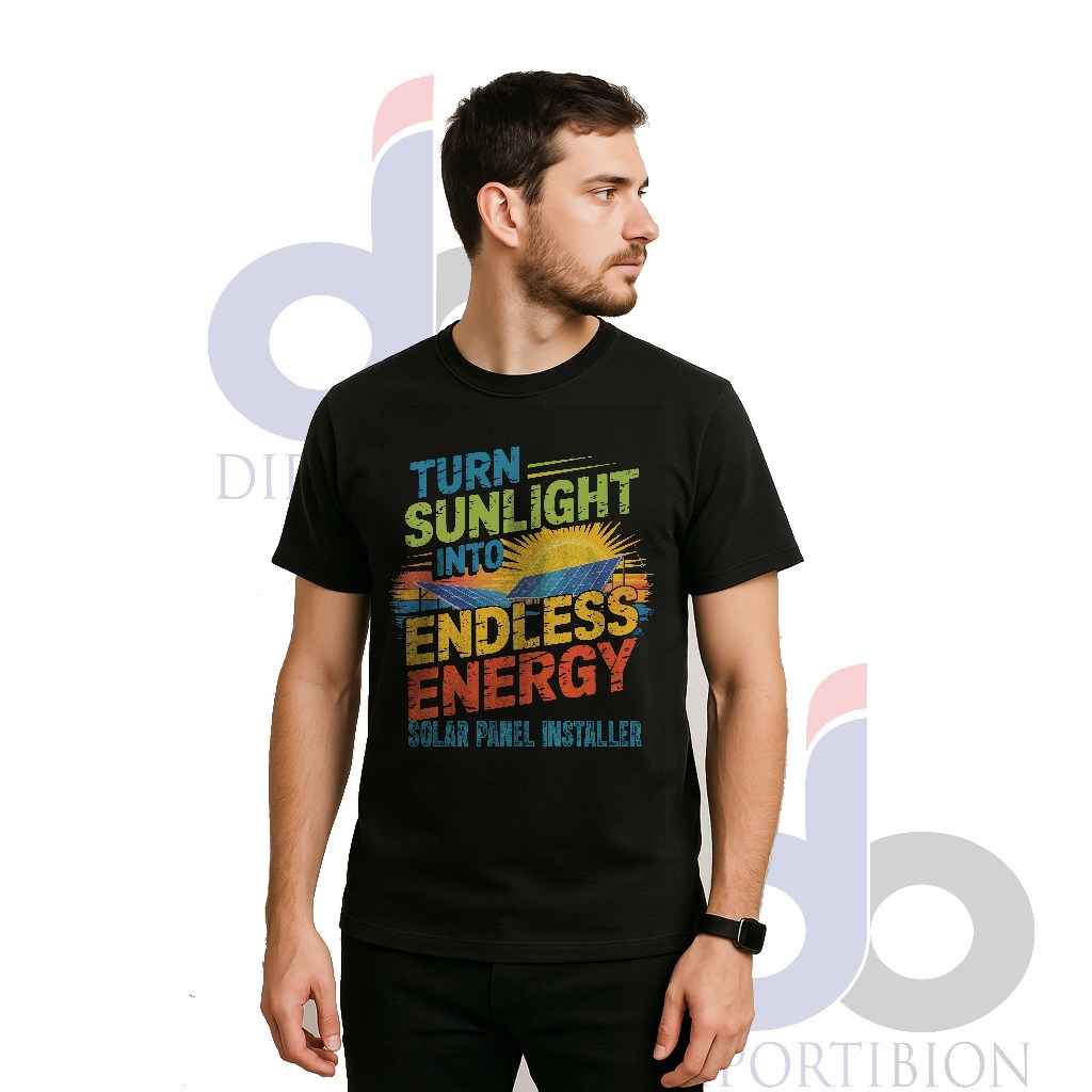 Jual Kaos Teknik Solar Panel Installer Turn Sunlight Into Endless ...