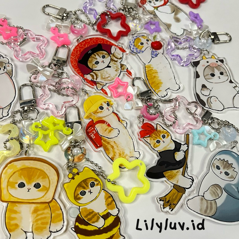 Jual Mofusand Keychain | Keychain Kucing Lucu | Bagcharm Kucing gemas ...