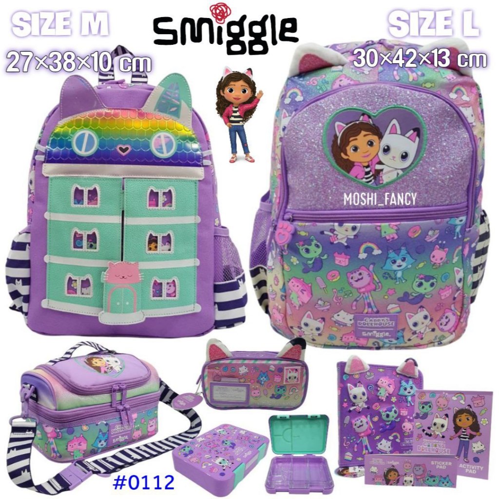 Jual Tas Smiggle Gabby Dollhouse / Tas Ransel Smiggle Gabby Doll / Tas ...
