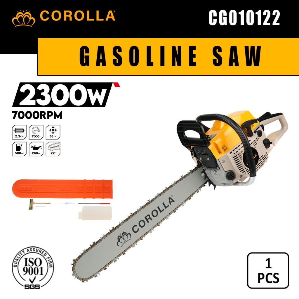 Jual Corolla Gergaji Mesin Potong Kayu 58CC 22" Chainsaw 2Tak Untuk / Gergaji Mesin / Mesin ...