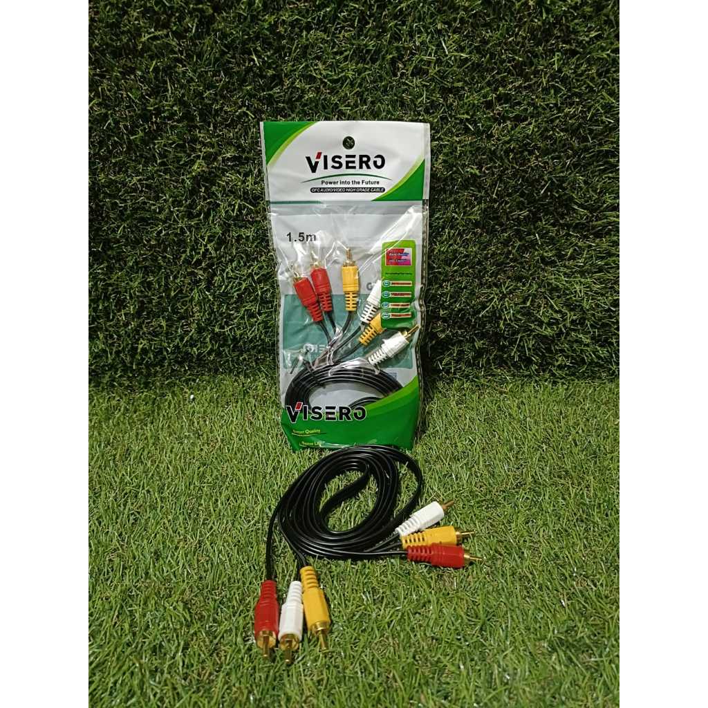 Jual KABEL RCA VISERO 3 TO 3 / KABEL AUDIO AUX VISERO 1,5m | Shopee ...