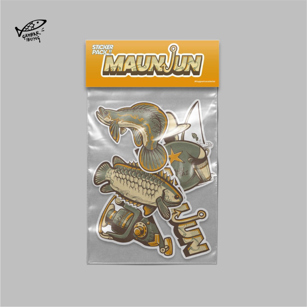 Jual Sticker Pack "Maunjun" - Tradisional Banjar Series - Vinyl Glossy ...