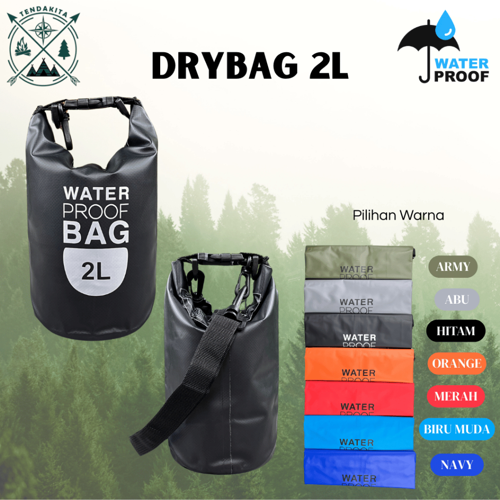 Jual -Ocean Pack Dry Bag 2L Tas Anti Air Waterproof Bag 1 Tali Tas Pancing Anti Air Tas Pantai ...