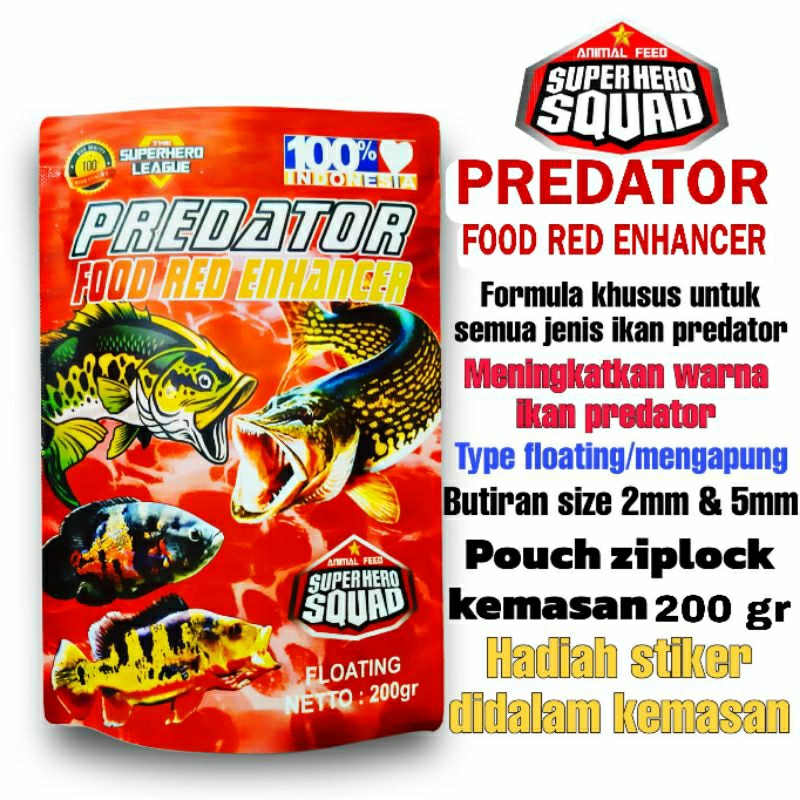 Jual predator food red color enhancer 200gr | Shopee Indonesia