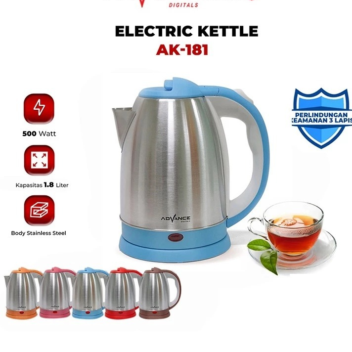 Jual Advance AK-181 Kettle listrik teko listrik kapasitas1.8L 500W ...