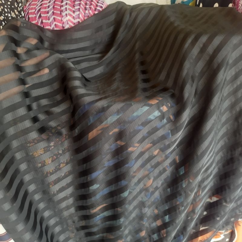 Jual kain sifon silk salur dobi || Harga/0,5m | kain sifon silk premium ...