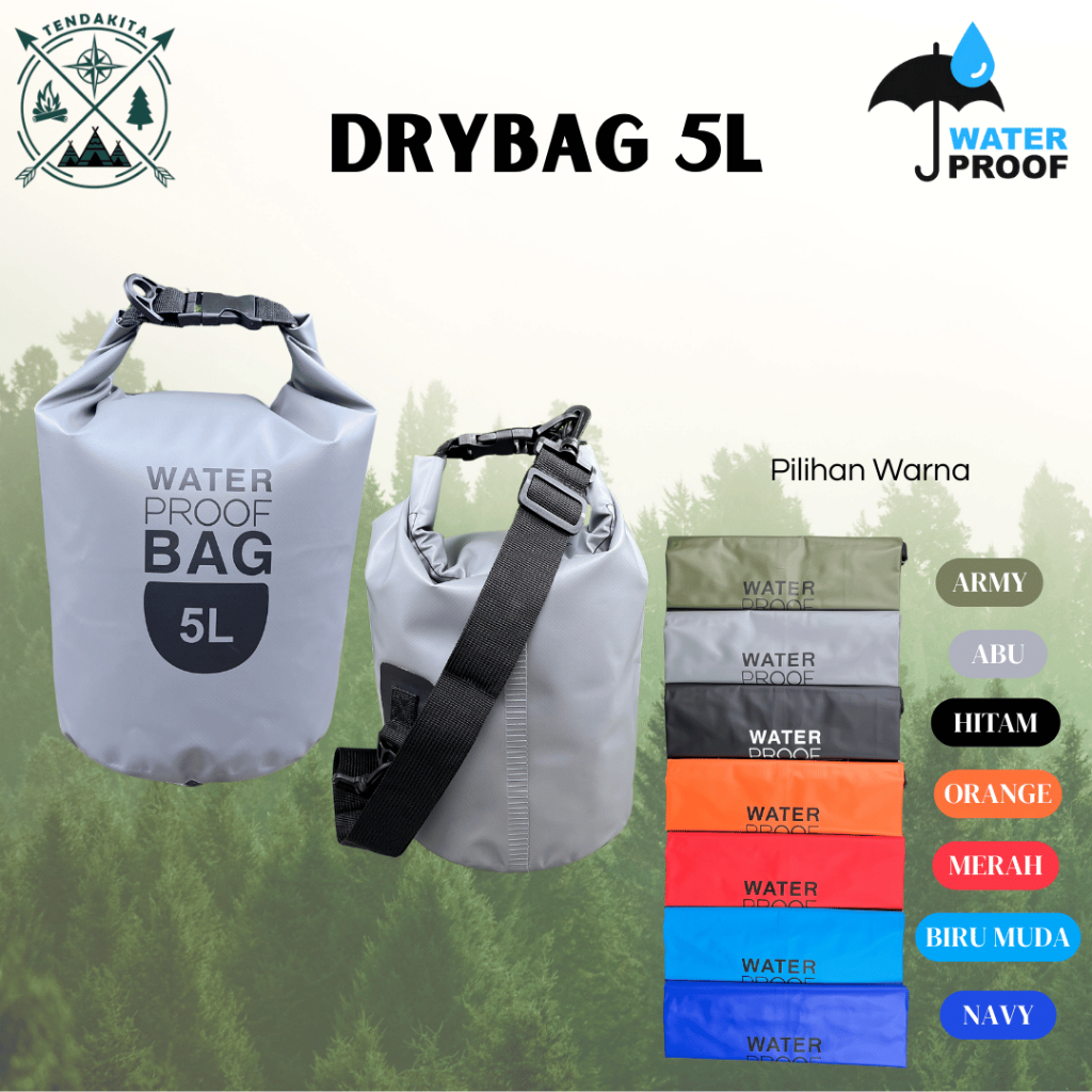 Jual -Ocean Pack Dry Bag 5L Tas Anti Air Waterproof Bag 1 Tali Tas Pancing Anti Air Tas Pantai ...