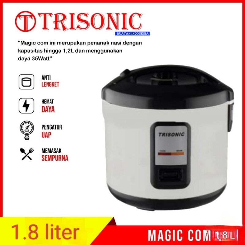 Jual MAGIC COM 3in1 TRISONIC 1.8L/PENANAK NASI SERBAGUNA 3in1 TRISONIC 1.8L(promo) | Shopee ...
