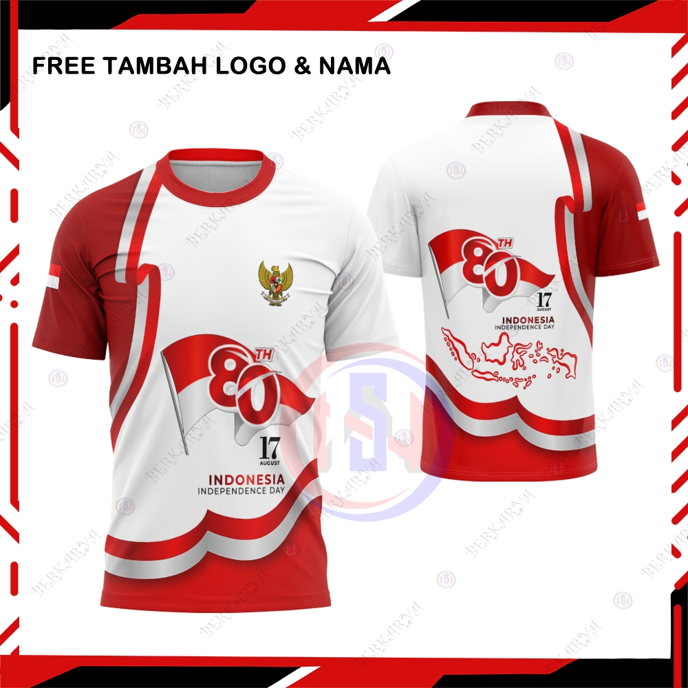 Jual Kaos Hut Ri 80 Kemerdekaan Indonesia Kaos Pria Baju 17 Agustus 2025 Jersey Special Merah ...