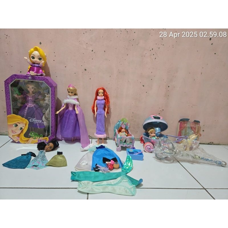 Jual boneka disney princess belle beauty and the beast rapunzel baby ...