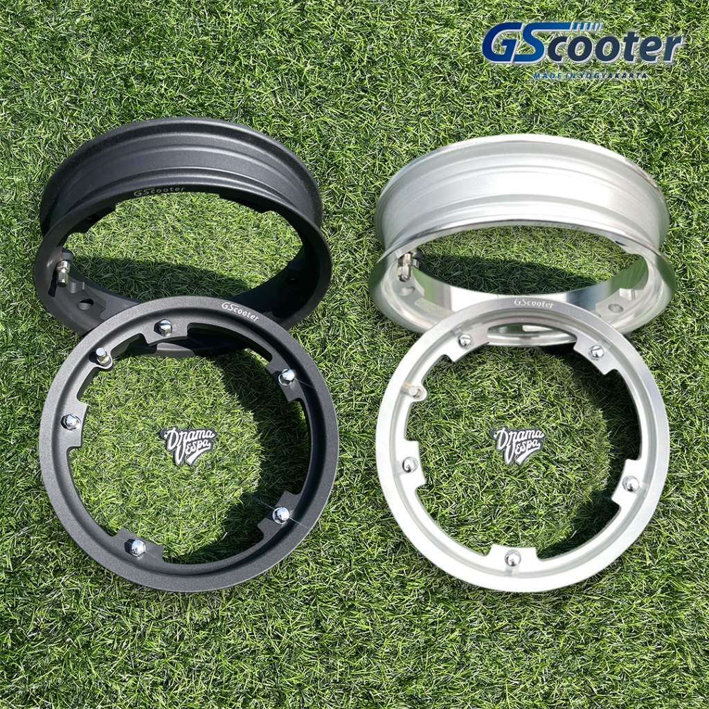 Jual Velg Vespa Ring 10 GScooter type MG Polish Tubeless Alumunium ...