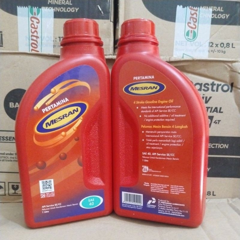 Jual Oli Mesran Sae 40 1L Pelumas Pertamina Mesran Sae 40 1Liter ...