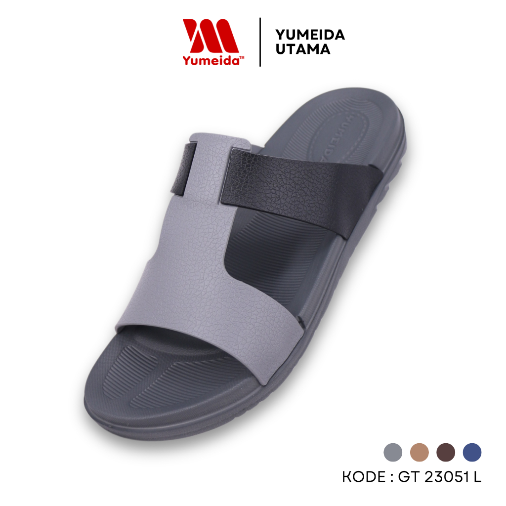 Jual Yumeida Sandal Pria - Slop Laki-Laki Karet - GT-23051 L | Shopee ...