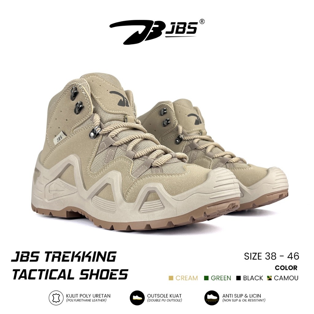 Jual Sepatu JBS Trekking 6 inch Sepatu Hiking Outdoor Tracking Brimob ...