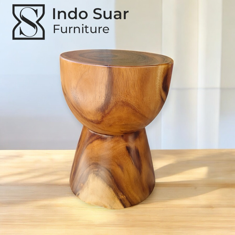 Jual Mushroom stool kayu trembesi suar diameter 35 cm - meja samping ...