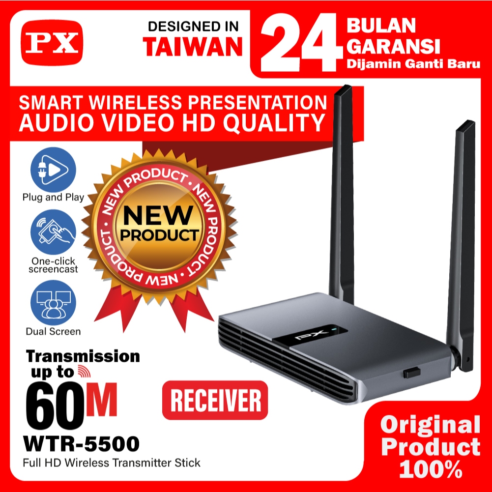 Jual Wireless HDMI VGA Extender Video Transmitter Receiver PX WTR-5500 ...