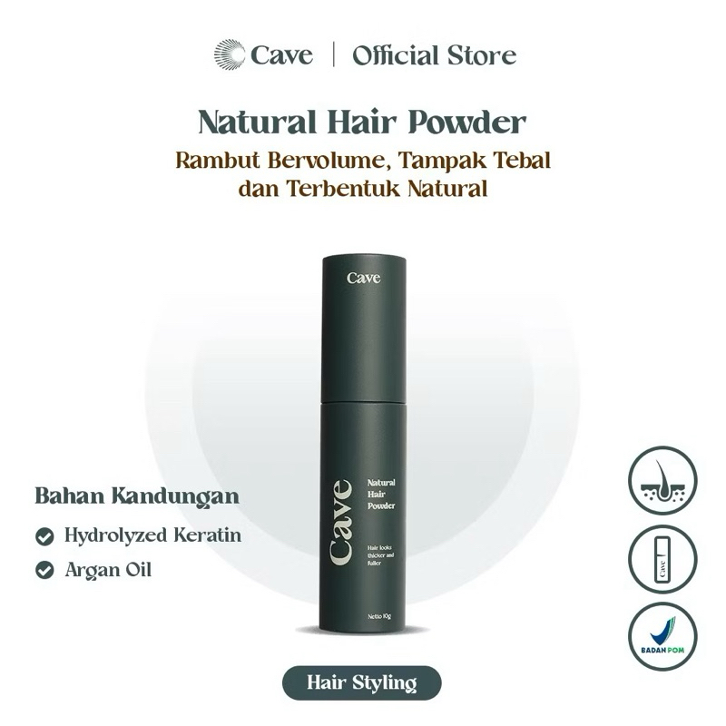 Jual Cave Natural Hair Powder 10 Gr - Bedak Styling Rambut Pria Membuat ...