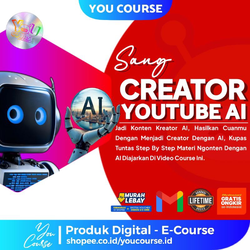 Jual KONTEN KREATOR YOUTUBE AI- Bangun Konten Channel dengan Artificial Intelligence AI | Shopee ...