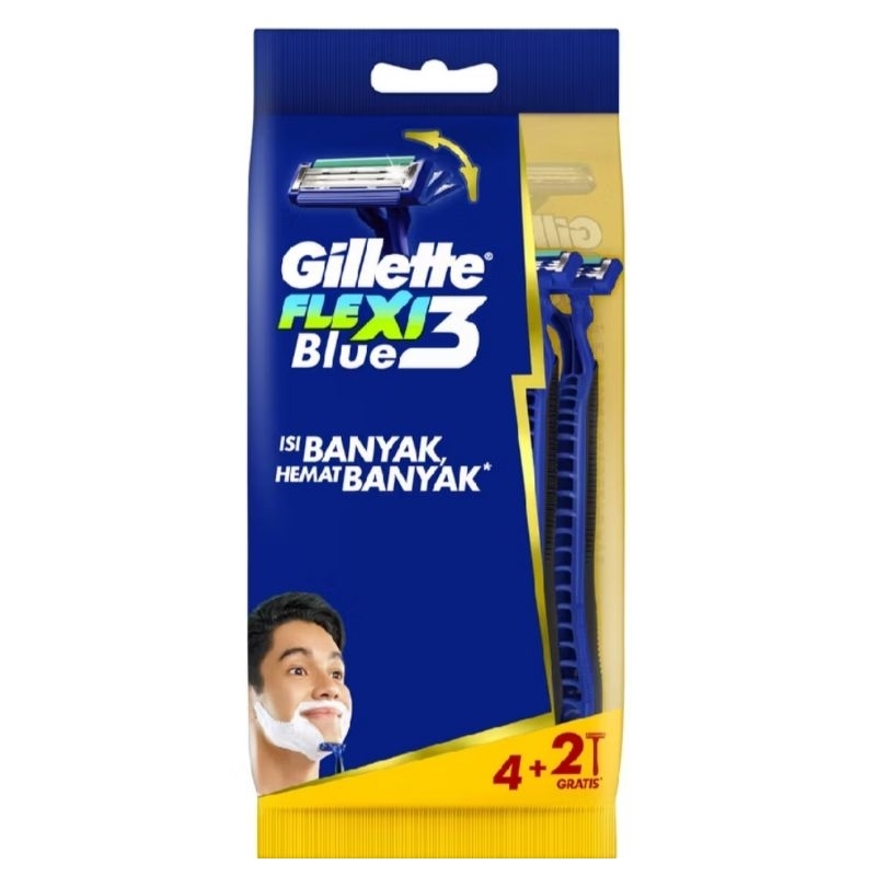 Jual GILLETTE FLEXI BLUE 3 ORIGINAL PNG | Shopee Indonesia