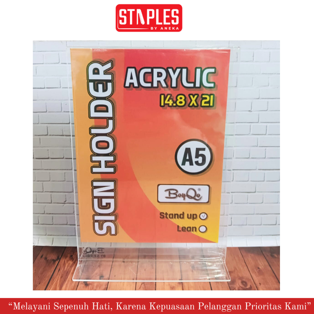Jual Stand Up Sign Holder A5/F4/A4 / Acrylic Sign Holder 2 Kaki ...