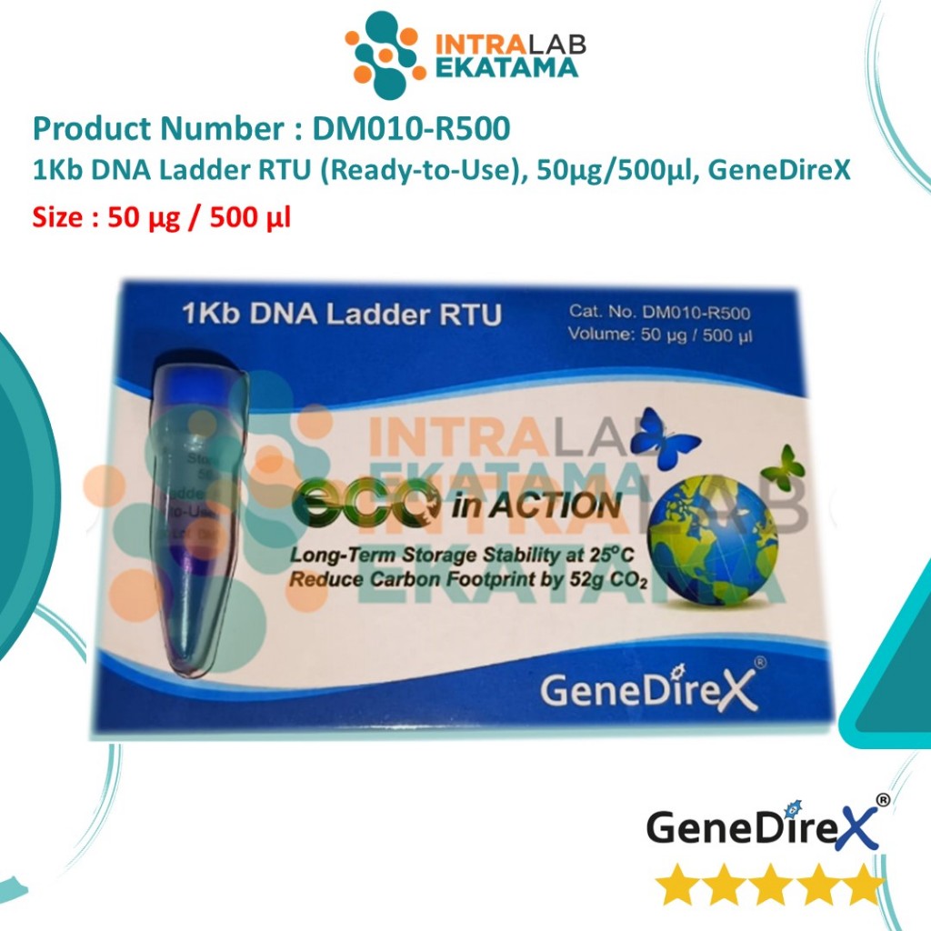 Jual DM010-R500 1Kb DNA Ladder RTU (Ready-to-Use), 50μg/500μl, GeneDireX | Shopee Indonesia