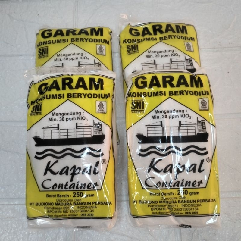 Jual 1 kg / empat bungkus garam cap kapal container - garam super ...