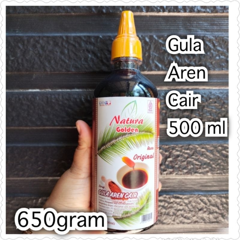 Jual Gula Aren Cair 650 gr Natura Golden 500 ml | Gula Aren Cair ...