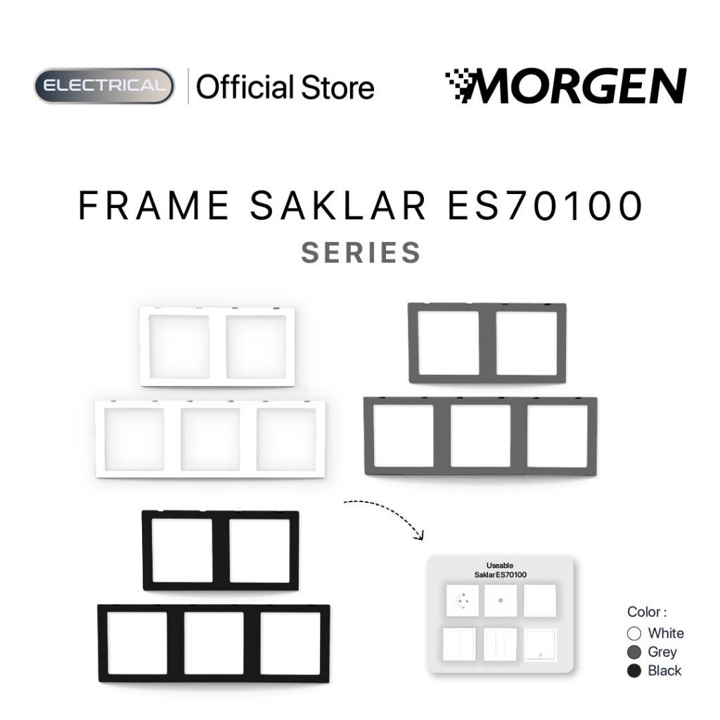 Jual Morgen Frame Saklar ES70100 Series - Bingkai Saklar Tanam Dinding ...