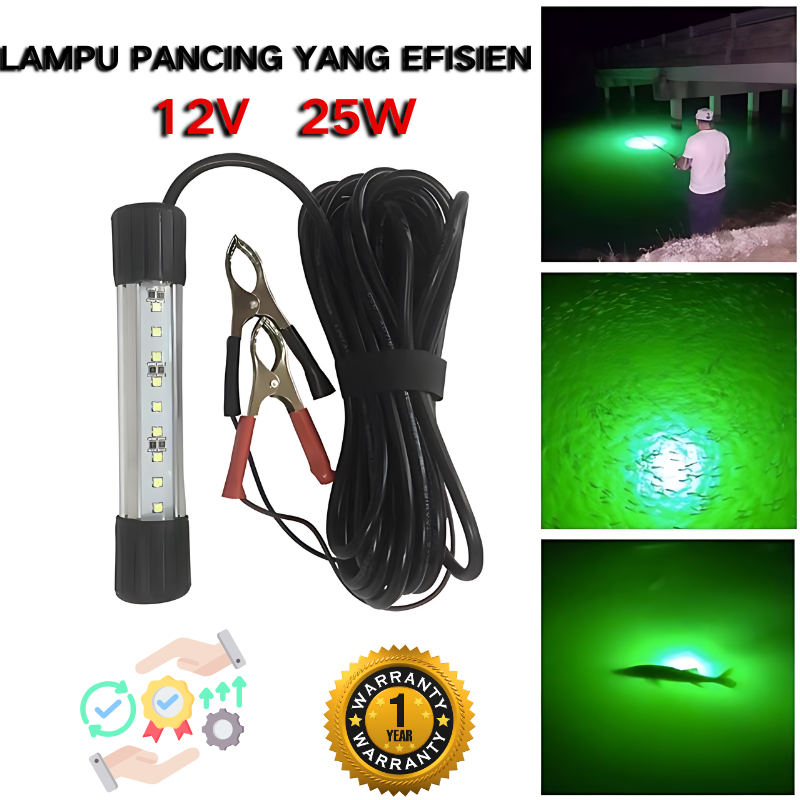 Jual 【Beli 1 Gratis 2】12V/15W Lampu Bawah Air Persediaan Umpan Ikan LED ...