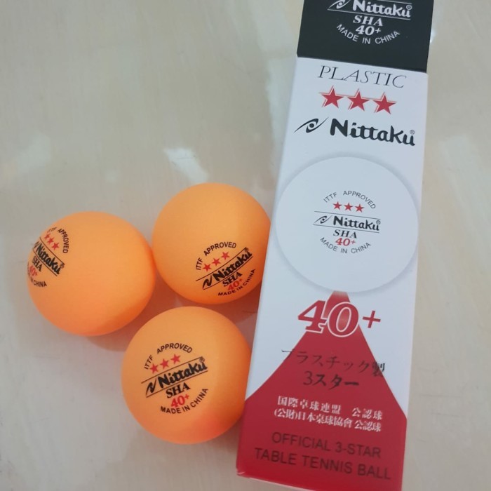 Jual Bola pingpong/bola tenis meja NITTAKU kuning 40 mm | Shopee Indonesia